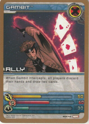 2008 Marvel Ultimate Battles GOLD #MUB-035 Gambit | eBay