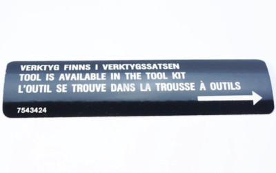 SAAB 900 CLASSIC GENUINE SAAB LABEL FOR THE ENGINE BAY NEW OLD STOCK | eBay