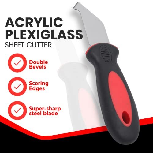(2-Pack) Plexiglass Scoring Tool - Extra-Sharp Steel Blade for Clean ...