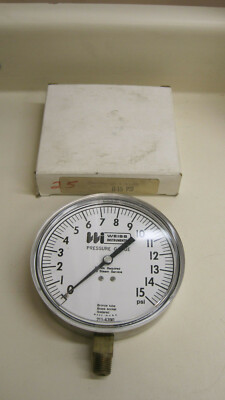 Weiss 211-4390 4CTS-1 0-15 PSI 1/4" NPT Contractors Gauge Lower w/o ...