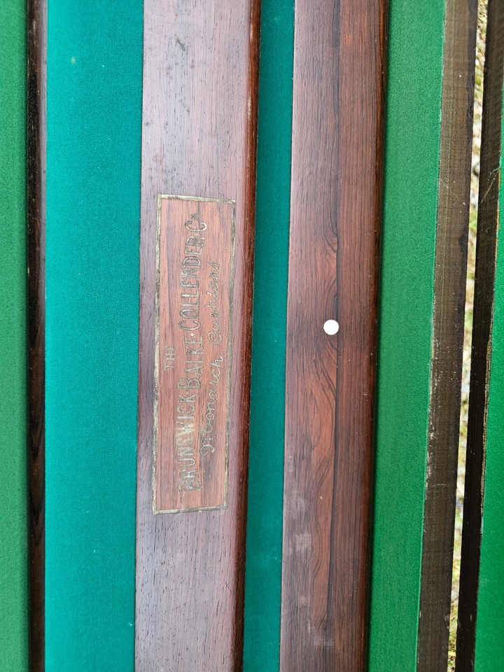 Brunswick Billiard rails 9 foot super rare! With super rare orginal ...