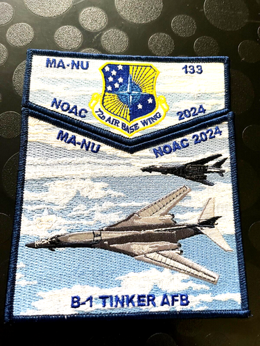OA 2024 NOAC MA-NU LODGE 133 BLUE BORDER TWO PIECE SET | eBay