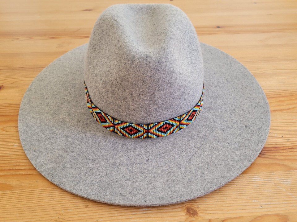 Western Seed Beaded Hat Band Fit Cowboy Hatband South West Multi Color ...