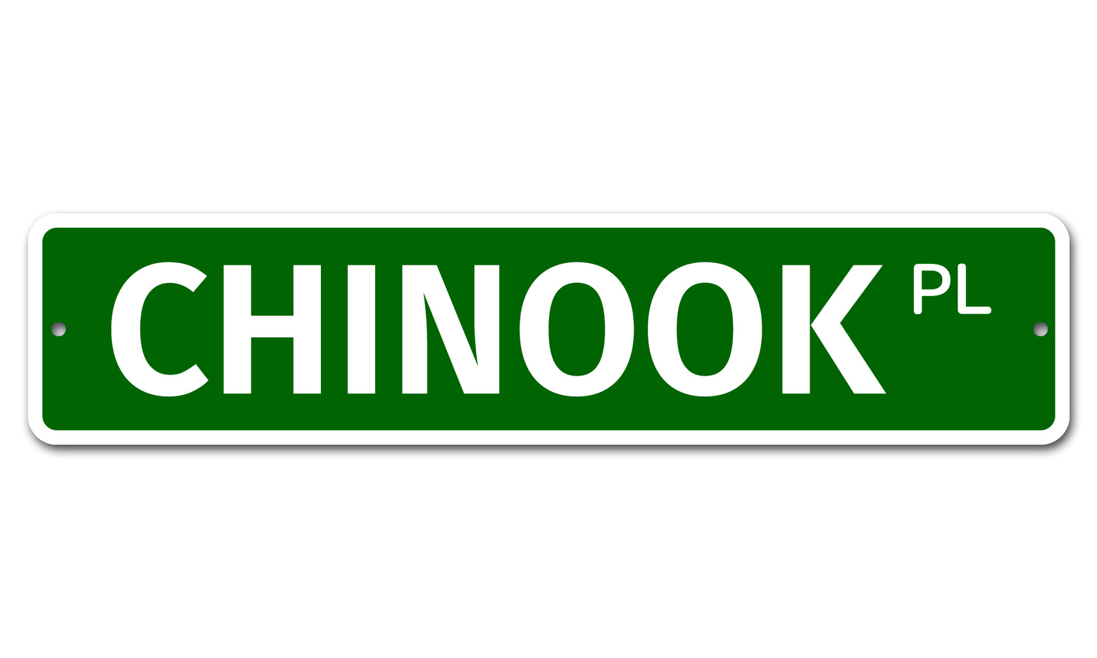 5639 SS Chinook 4" x 18" Novelty Street Sign Aluminum | eBay