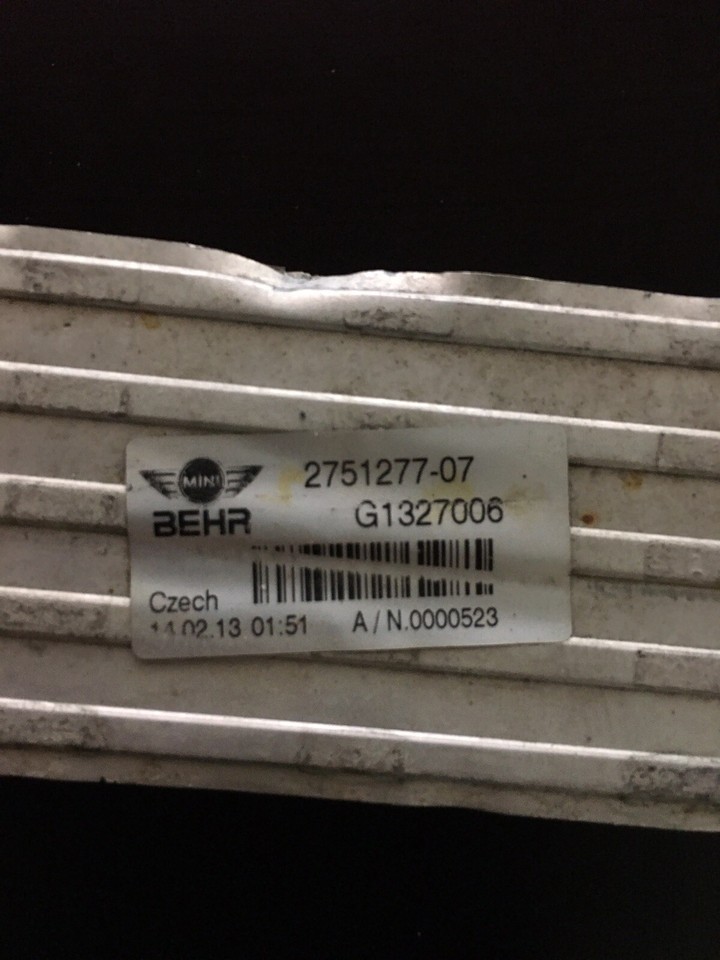 Mini Cooper N14 N18 AIR INTERCOOLER OEM 2751277-07 (Box E) | eBay