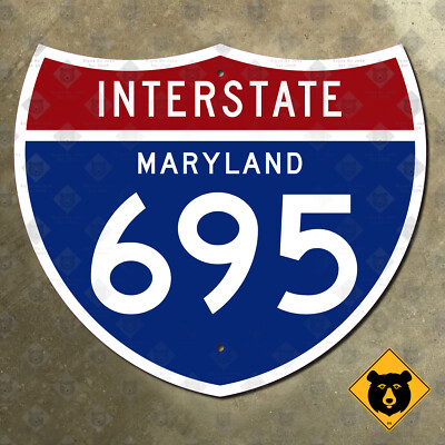 Maryland Interstate 695 Baltimore Beltway highway road freeway sign ...