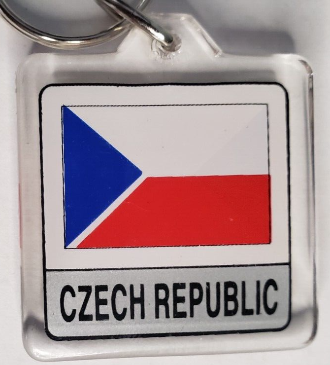 Czech Republic / Czechia Česká Republika / Česko Lucite Flag Key Chain ...