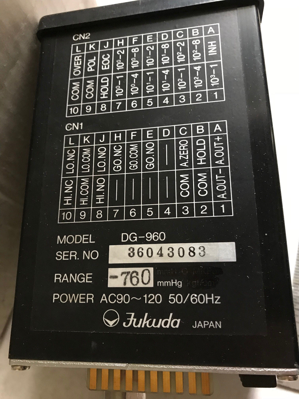 NEW Fukuda DG-960,Jukuda DG-960 Digital Manometer -760mmHG Range ,EQ | eBay