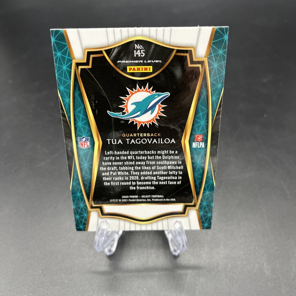 2020 Panini Select Silver Prizm Tua Tagovailoa Premier Level RC # 145 ...