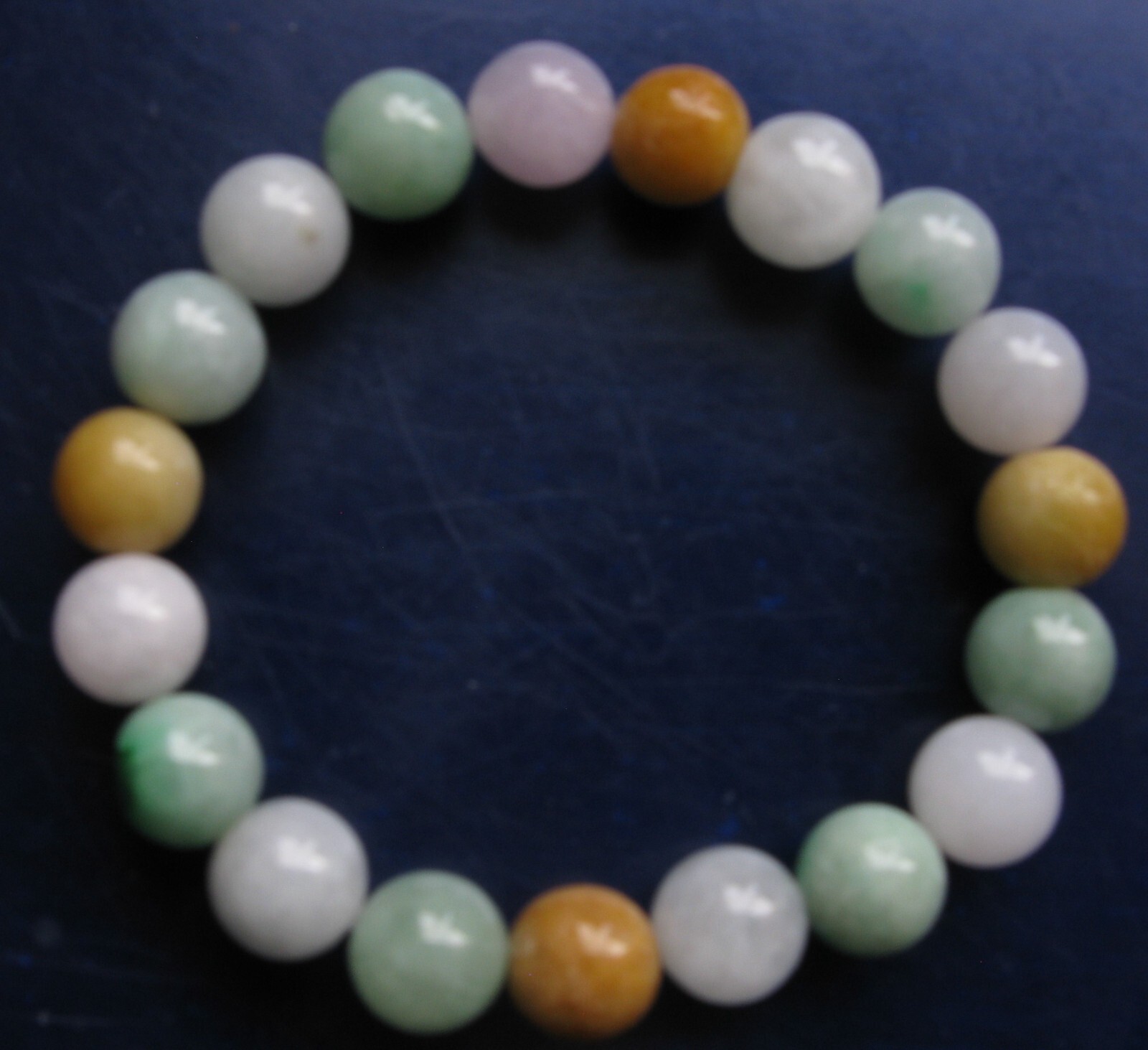 Multi-Color Burma Grade A Jadeite Jade Bracelet for Woman, 10mm beads ...