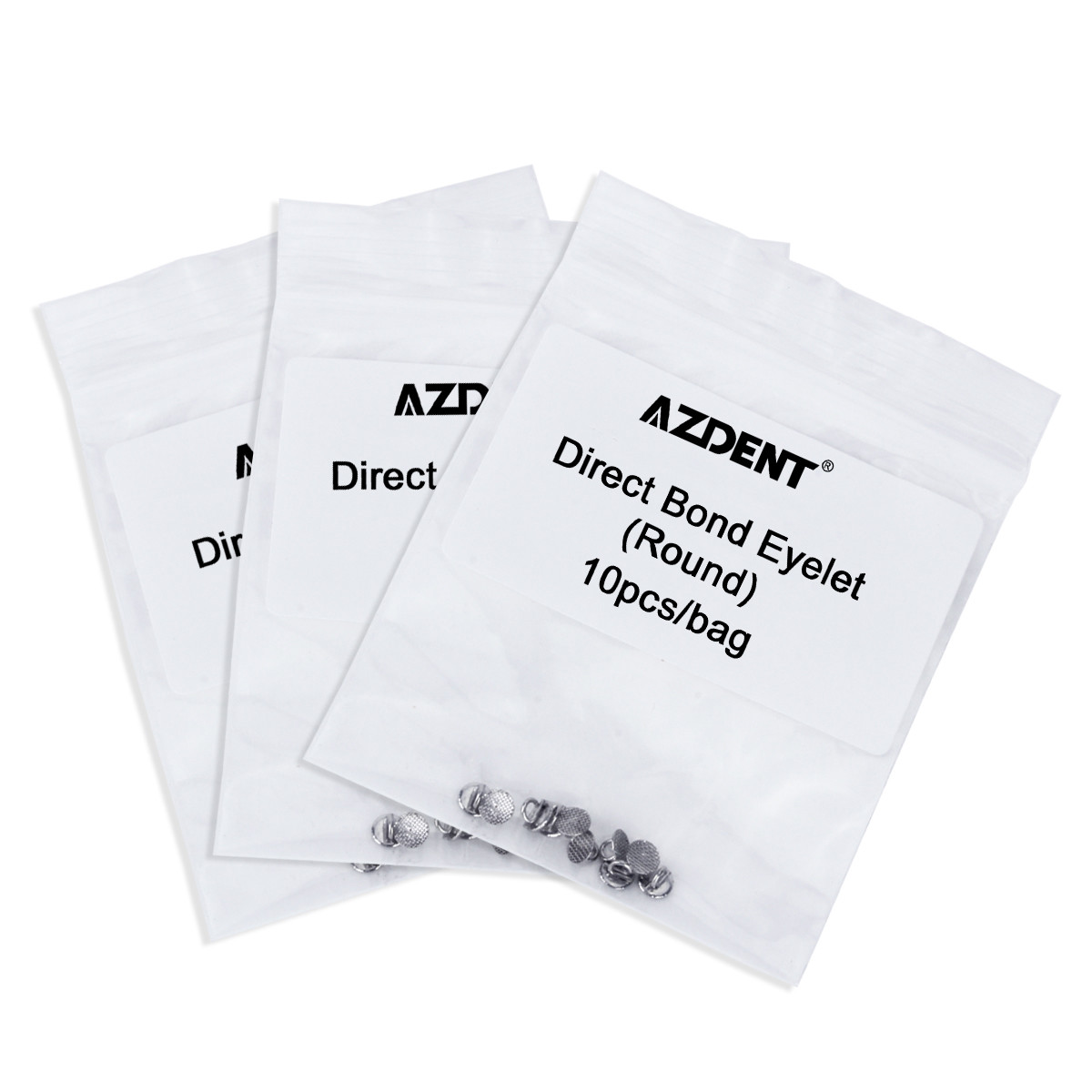 50pcs Dental Orthodontic Direct Bond Eyelets Round Crimpable Hook ...