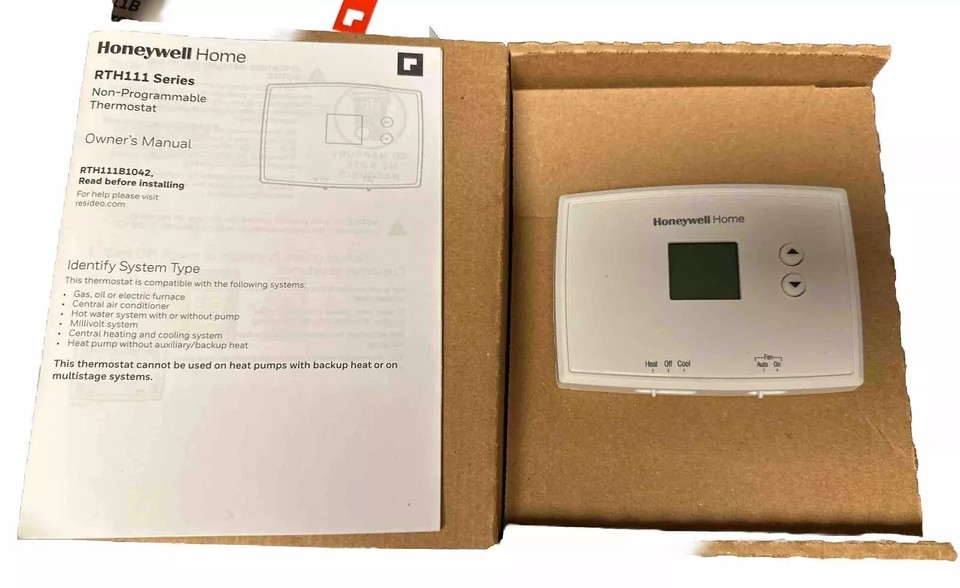 Honeywell RTH111B1024 Digital Non-Programmable Thermostat New Box Free ...