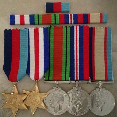 1939-45, FRANCE & GERMANY STARS, 1939-45 DEFENCE, WAR MEDAL+ ASM MEDAL ...