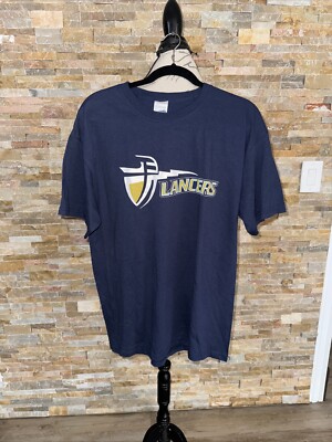 California Baptist University CBU Lancers Logo T-shirt Navy blue L | eBay