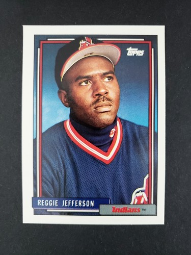 1992 Topps Reggie Jefferson Cleveland Indians NN & NoBio #93 Baseball ...