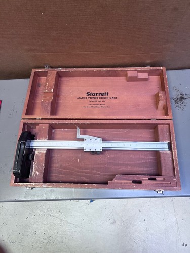 Starrett 254 18" Master Vernier Precision Height Gage - With Wooden Box ...