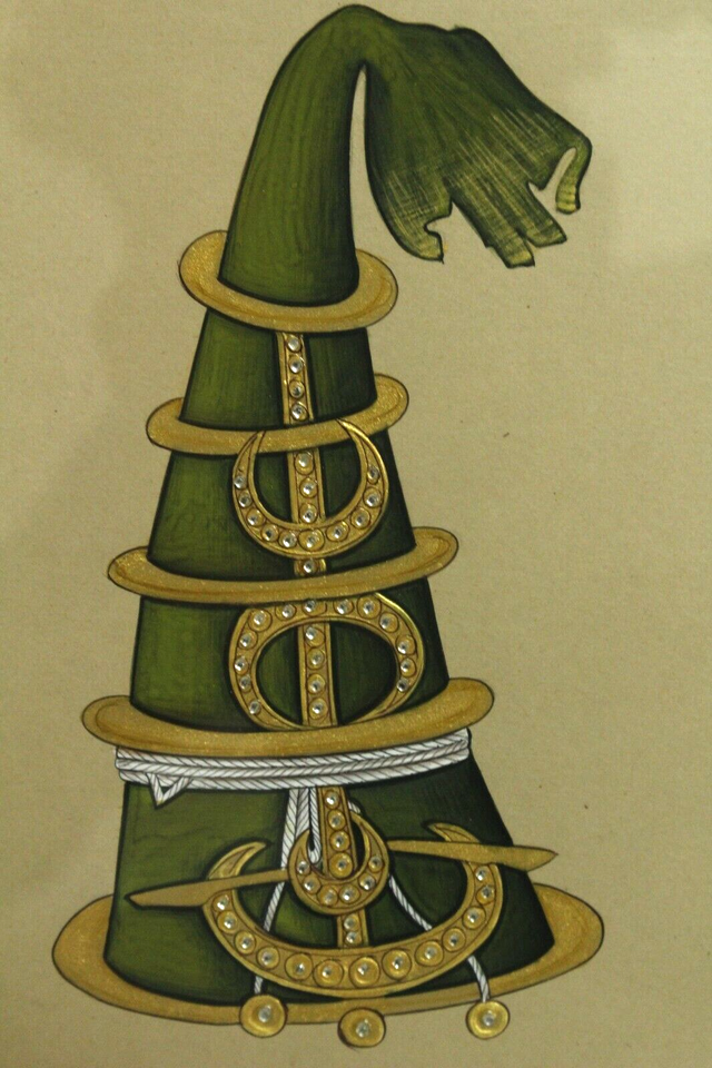 Handmade Sikh Turban Painting With Frame Gouache Pigments On Paper ...