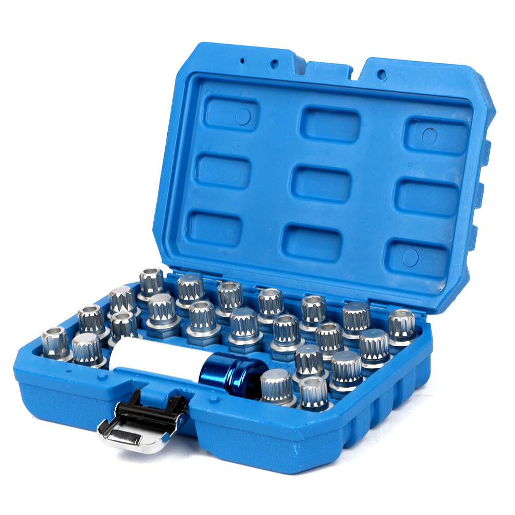 23Pcs Wheel Lock Nut Key Removal Kit Anti-theft Lug Nut Screw Tool ...