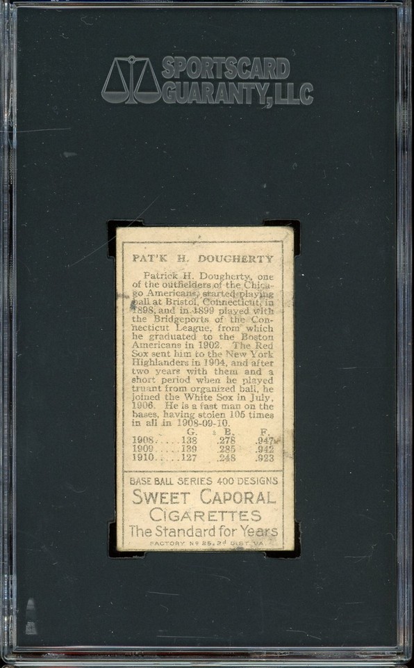 1911 T205 Gold Border Tobacco Pat Dougherty Red Sock SGC 3 | eBay