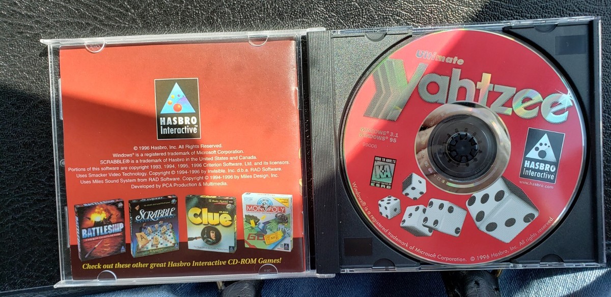 Hasbro Yahtzee Computer Game