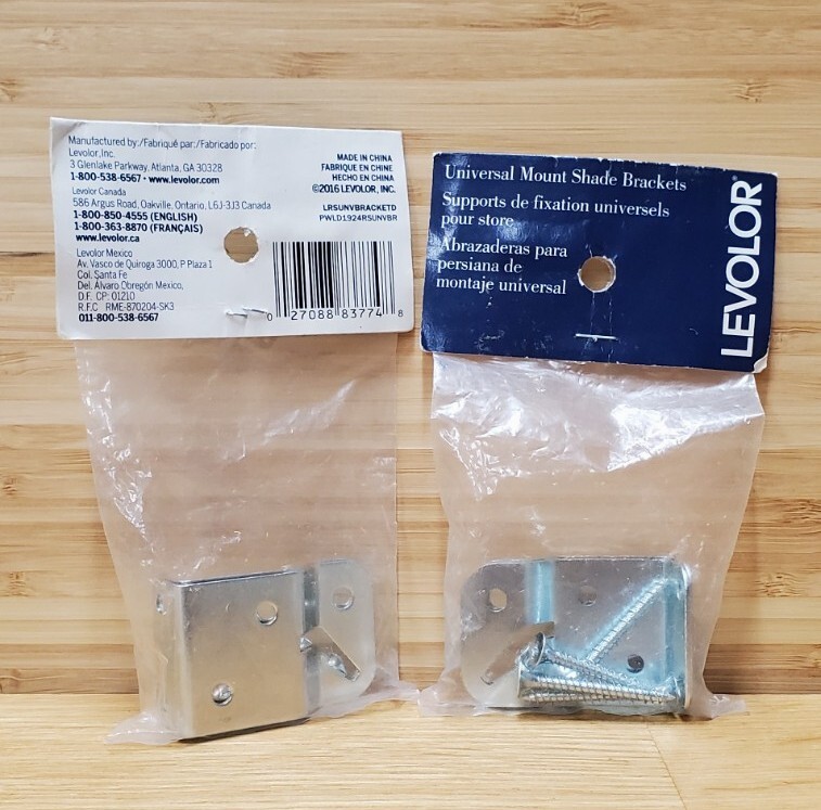 Levolor Universal Mount Shade Brackets (2) | eBay