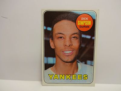 1969 Topps Baseball Dick Simpson New York Yankees Card #608 | eBay