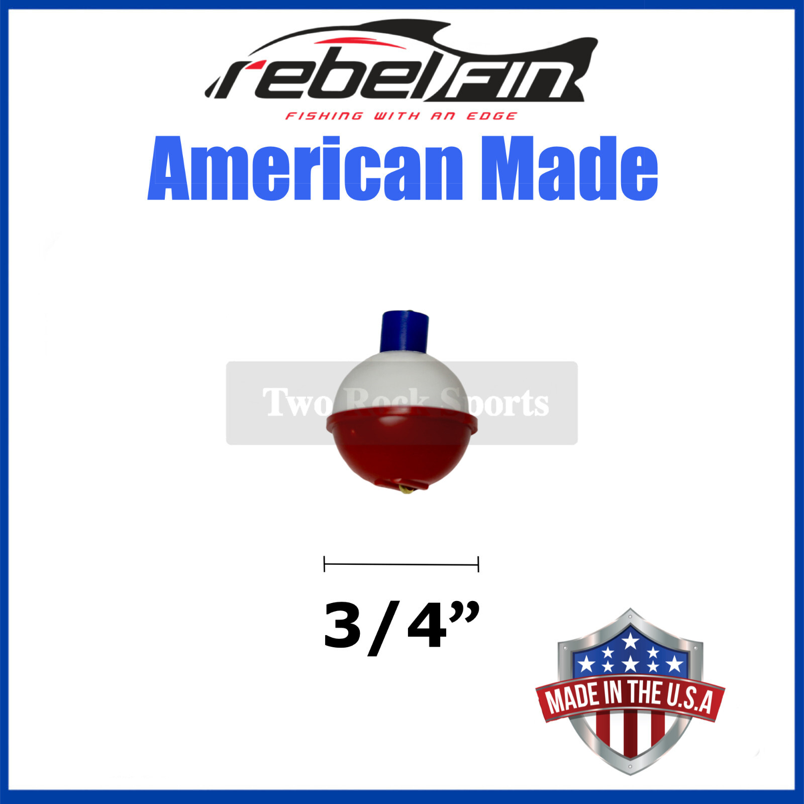 3/4" .75 inch ROUND - Red, White & Blue Fishing Bobbers Floats 10 to ...