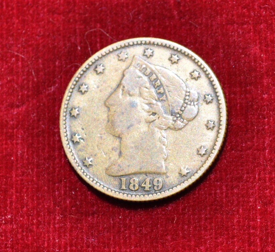 1849 CALIFORNIA GOLD RUSH $5 GAMING TOKEN CHIP COIN | eBay