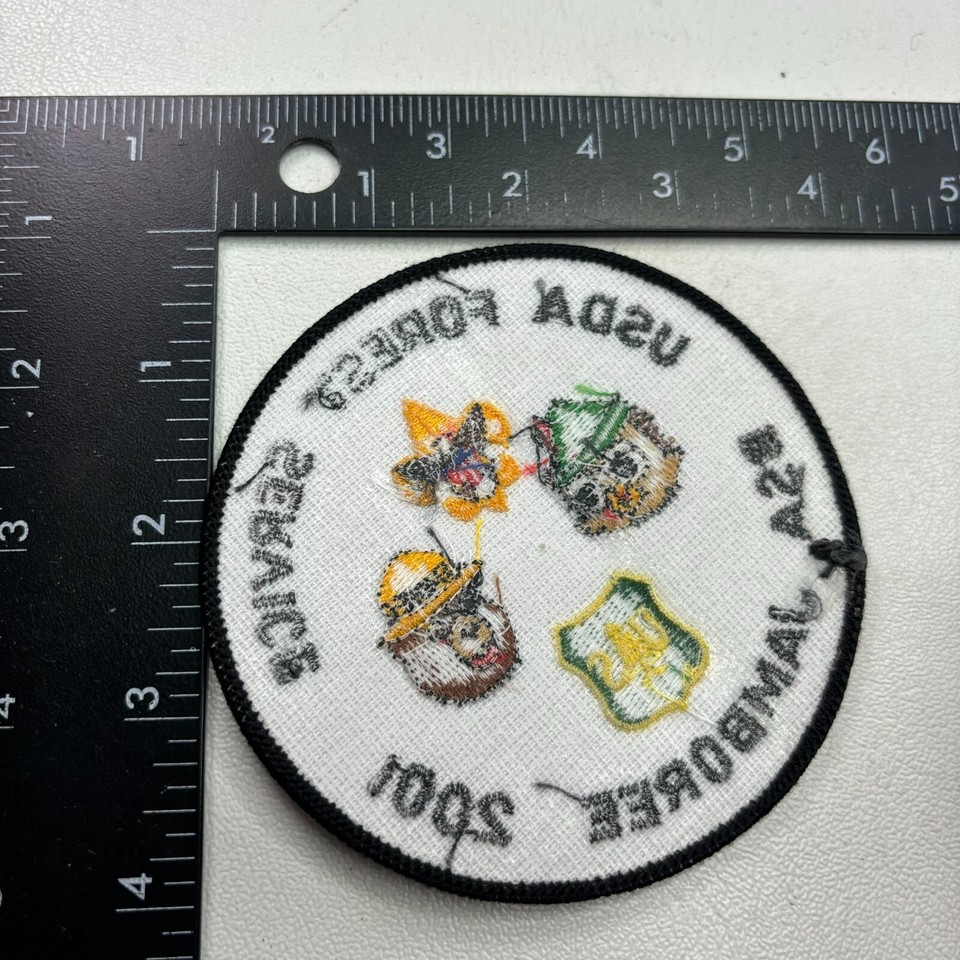 2001 BSA JAMBOREE WOODSY OWL SMOKEY THE BEAR US FOREST SVC Boy Scouts ...
