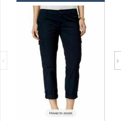 TOMMY HILFIGER Sky Captain Navy Blue Capris Pull On NWT Womens Size ...