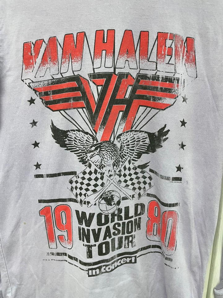 2 Van Halen World Tour sz S shirts, 1980 & 1984 Van Halen World Tour ...