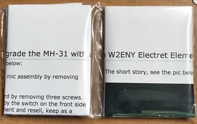 W2ENY HiFi Microphone electret element upgrade for Yaesu MH-31 Hand Mic ...