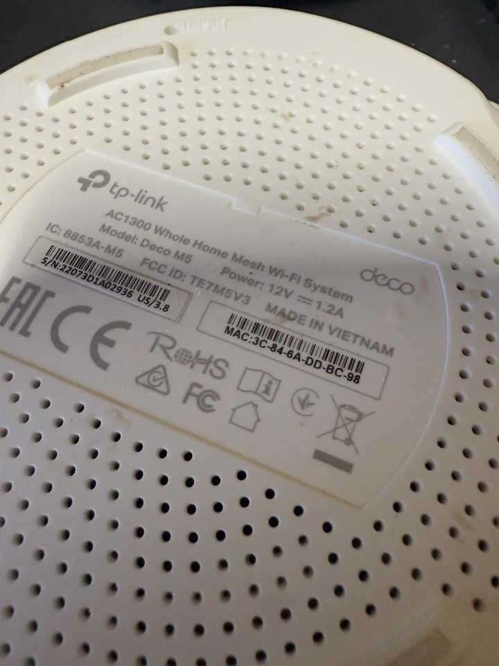 Lot Of 3 TP-Link Deco M5 Plus AC2200 Dual-Band Wi-Fi 5 Mesh Router No ...