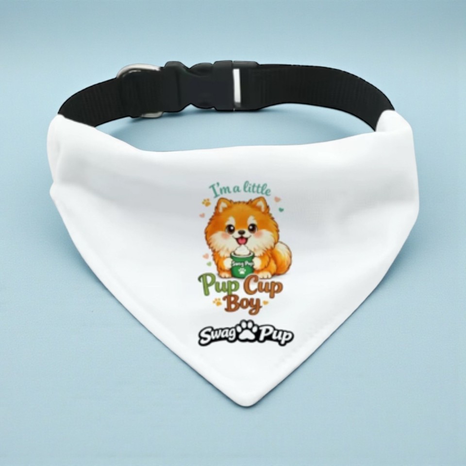 Cute Dog Bandana Pup Cup Design Small Medium Dog Scarf Pet Accessories ...