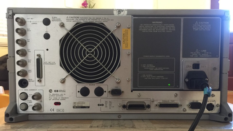 HP 8720D NETWORK ANALYZER 50 MHz- 20 GHz OPT 010, 012 with CALIBRATION ...