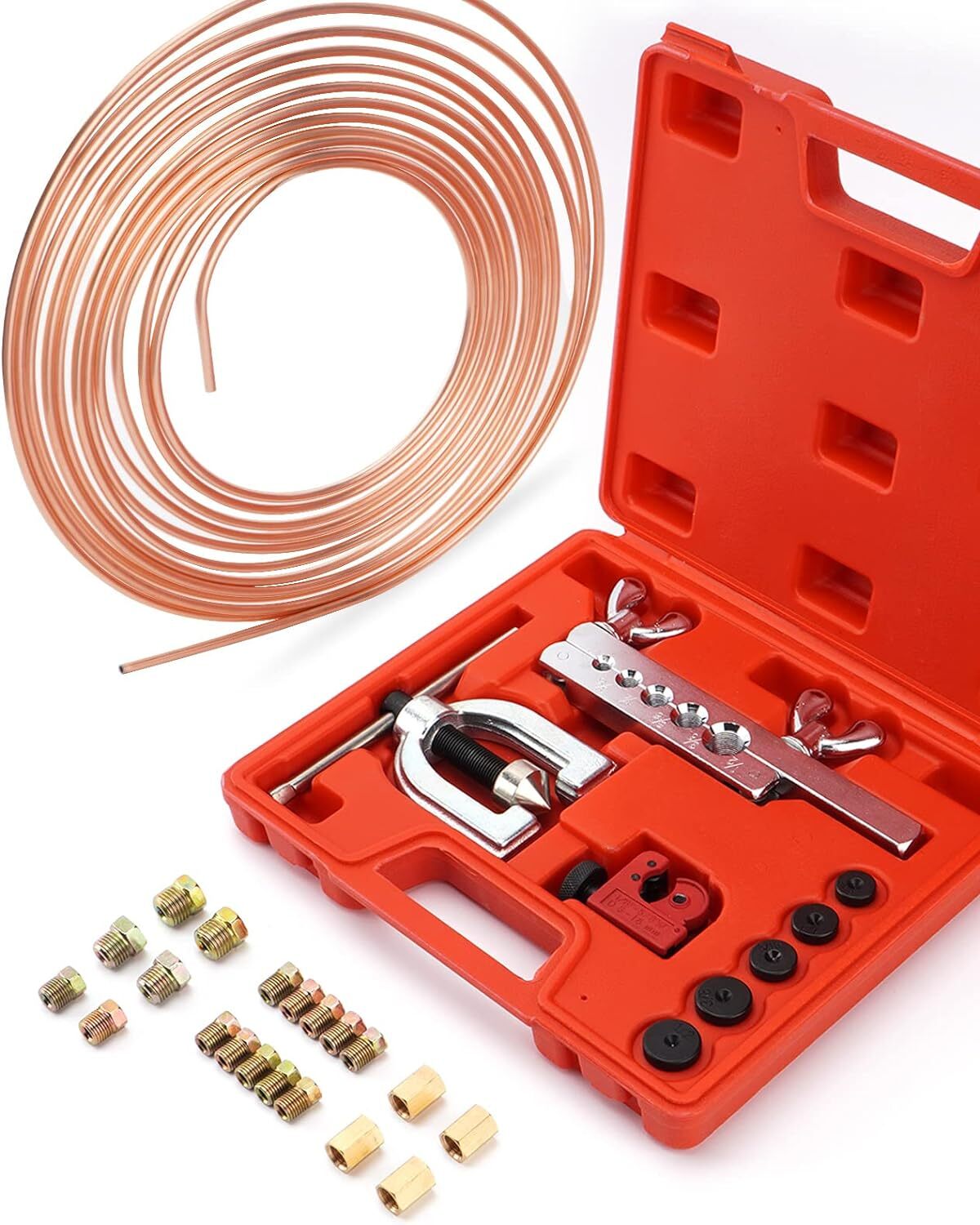 ‎Racewill Brake Line Repair Kit 3/16 25FT Copper Pipe Single Double ...