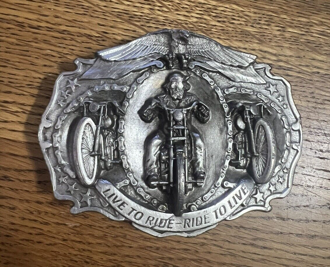 VINTAGE 1987 "LIVE TO RIDE - RIDE TO LIVE" HARLEY BEL… - Gem