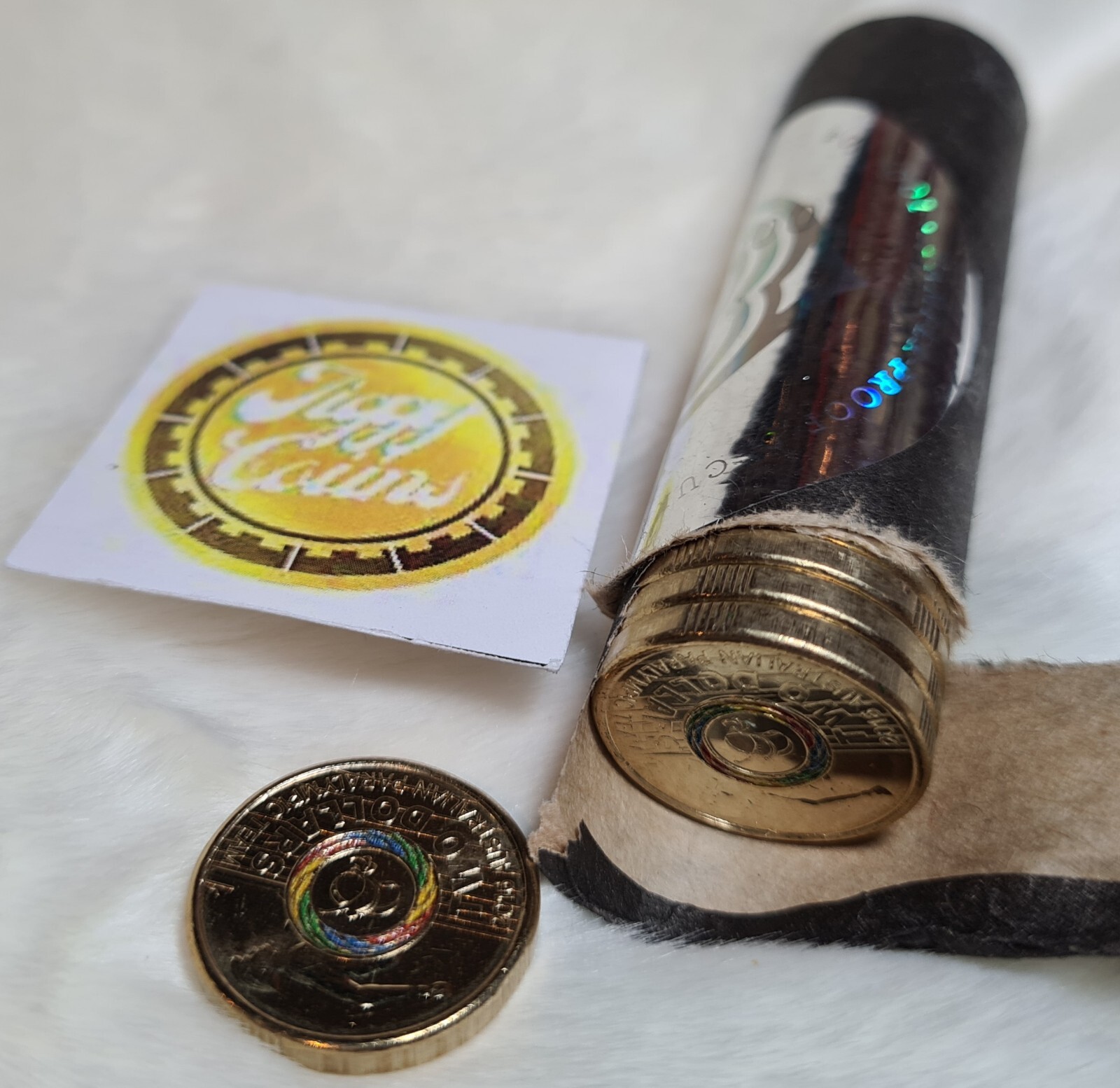 UNC 2016 $2 RIO PARALYMPIC RING AUSTRALIAN TWO DOLLAR COIN RARE EX ROLL ...