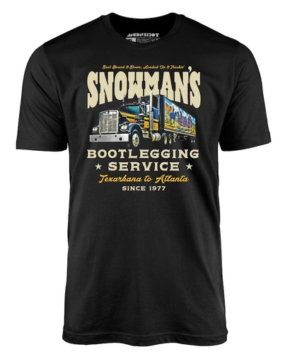 Smokey And The Bandit Trucking T-Shirt Burt Reynolds Jerry Reed Snowman ...