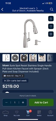 Moen 87999SRS Kitchen Faucet - Spot Resist Stainless 26508221327| eBay
