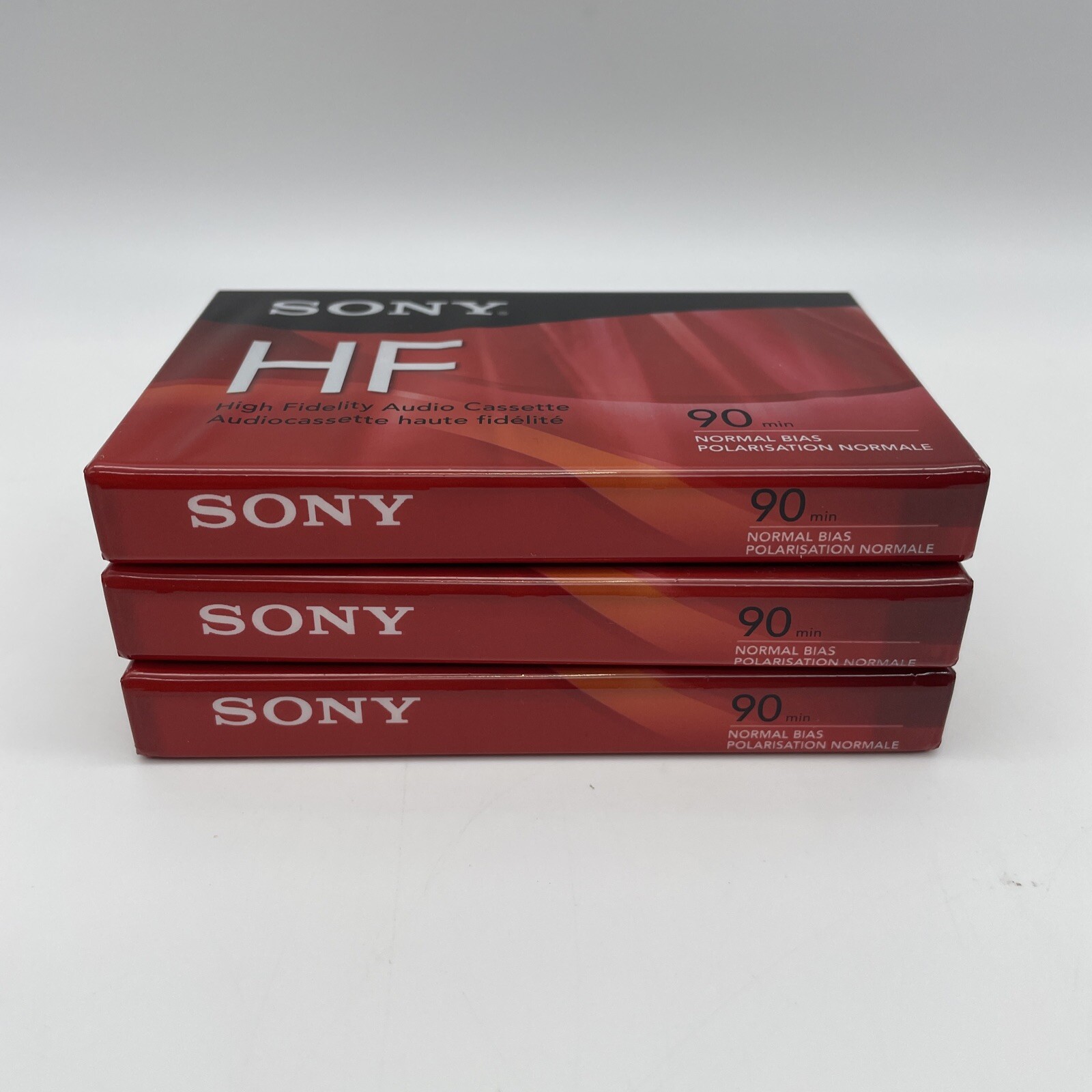 SONY HF 90 Minute Blank AUDIO CASSETTE TAPES Normal Bias Lot of 3 New ...