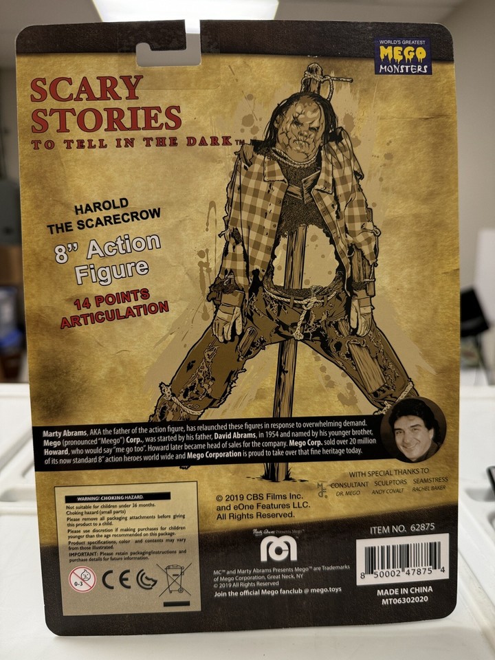 Mego Harold The Scarecrow 8" Figure Horror Scary Stories to Tell in the ...