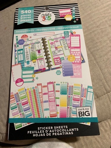 Erin Condren The Happy Planner NEW Productivity Sticker book 540 pieces ...