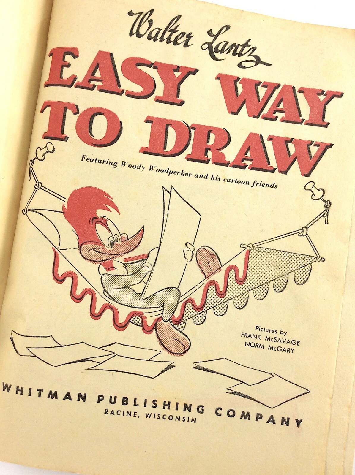 Walter Lantz Easy Way to Draw Whitman Publishing Coloring Drawing Book ...