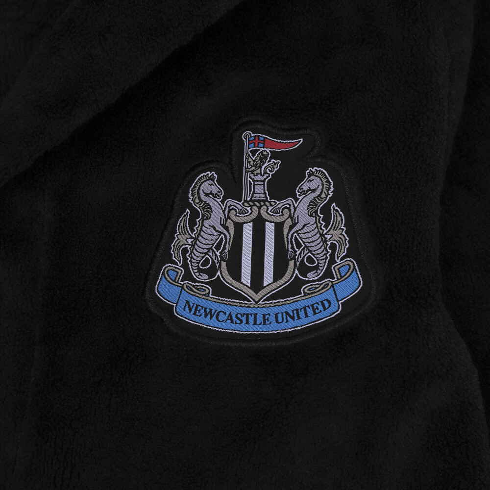 Newcastle United Mens Dressing Gown Robe Hooded Fleece OFFICIAL ...