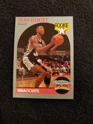 1990 -91 NBA Hoops Sean Elliott rookie basketball card #267 San Antonio ...