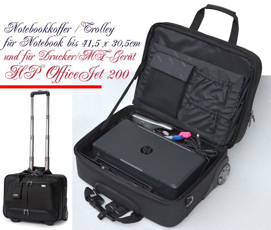 TROLLEY TASCHE DICOTA FÜR NOTEBOOK BIS 43cm DIAG. + FÜR DRUCKER HP ...