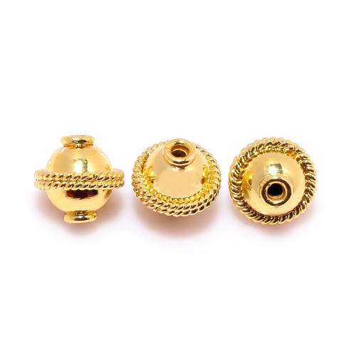 10 PCS 8MM BALI BEAD 18K GOLD PLATED JEWELRY MAKING BEAD 139 | eBay