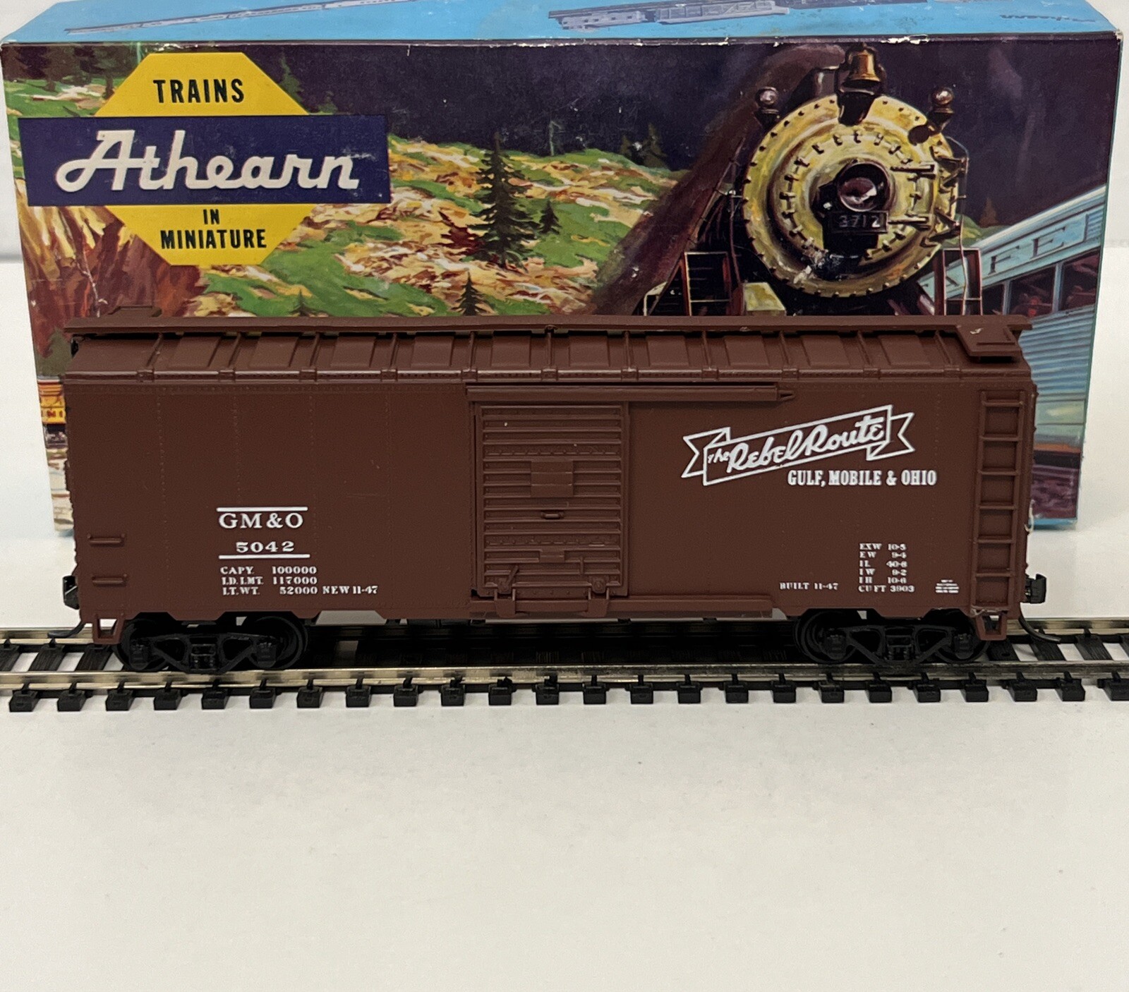 Athearn Bev-Bel #1091-1 HO Scale GM & O 40' Boxcar 5042 Rebel Route ...