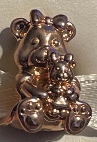 New Authentic Pandora 14k Rose Gold Plated Dora Bear Charm Bead MET ALE ...